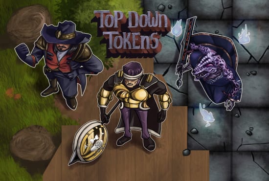 Draw top down token for your roll20 dnd campaign by Blackbluewoof | Fiverr