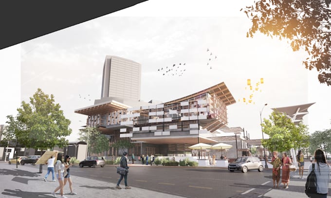 Create beautiful architecture renders in photoshop by Archi_xu | Fiverr