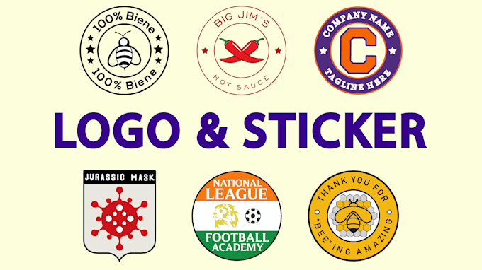 Design round, badge, sticker, label, and patch logo by Sajjad5551 | Fiverr