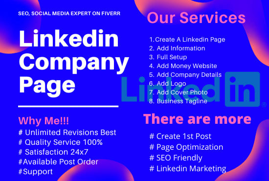 Create a linkedin company page with logo cover photo by Social_shouter ...