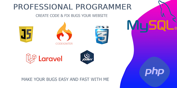 Do php, html, codeiginter, css, laravel or fix bugs by Anggiyastiyp | Fiverr