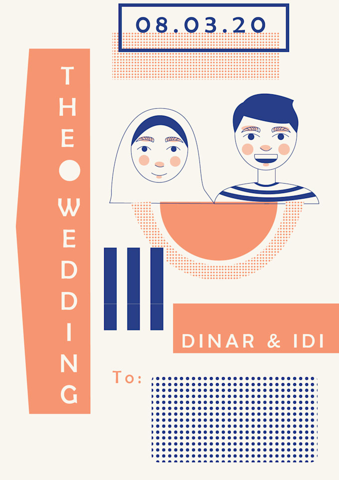 Drawing simple illustration for your invitation by Milkandcheese | Fiverr