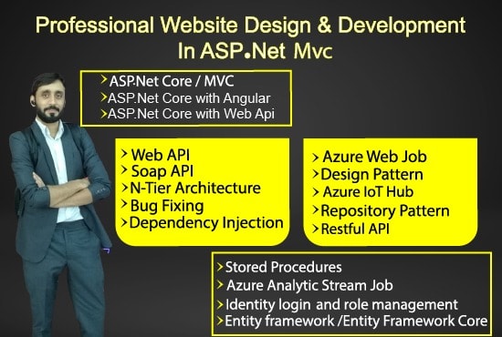 Develop Professional Website In Asp Dot Net Mvc Or Core By Bt090431