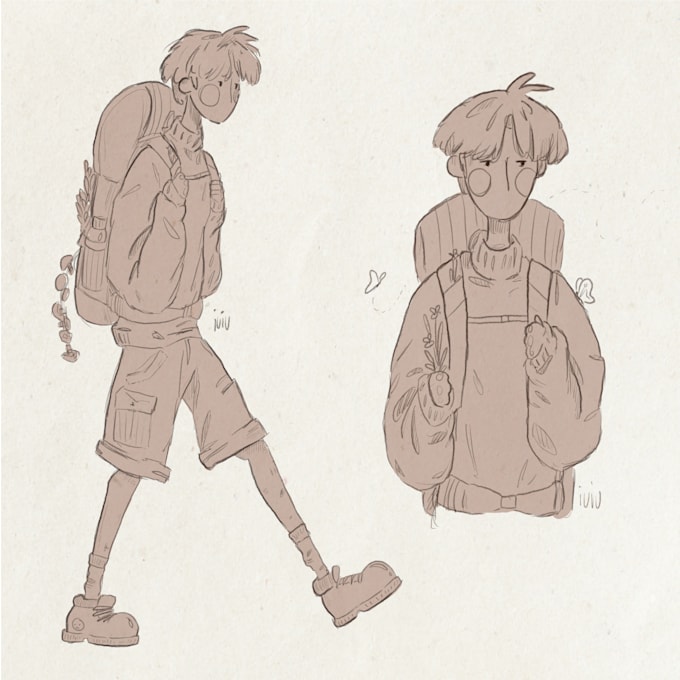 Draw digital art, in a cartoonized and doodle style by Uhfrown | Fiverr