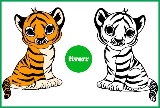 Make excellent coloring page or books for your children by Muhib ...