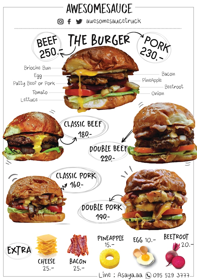 Design classy food menu in 24 hours by Asayapep | Fiverr