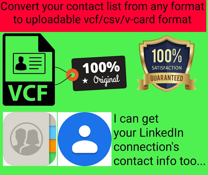 Convert contacts list to vcard or vcf or csv files by Scrappermushtaq ...