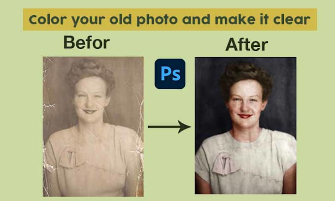 Color your old photo and make it clear by Mouadamentague | Fiverr