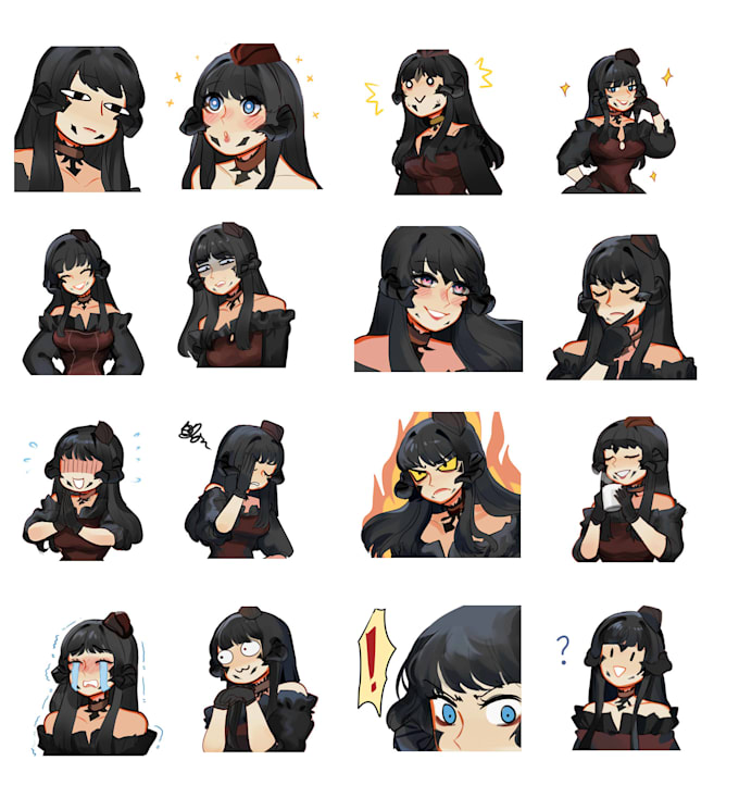 Make sticker from your oc by Erubara76 | Fiverr