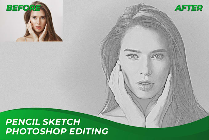 Turn photos into a pencil sketch using photoshop editing by Ahsandesain ...