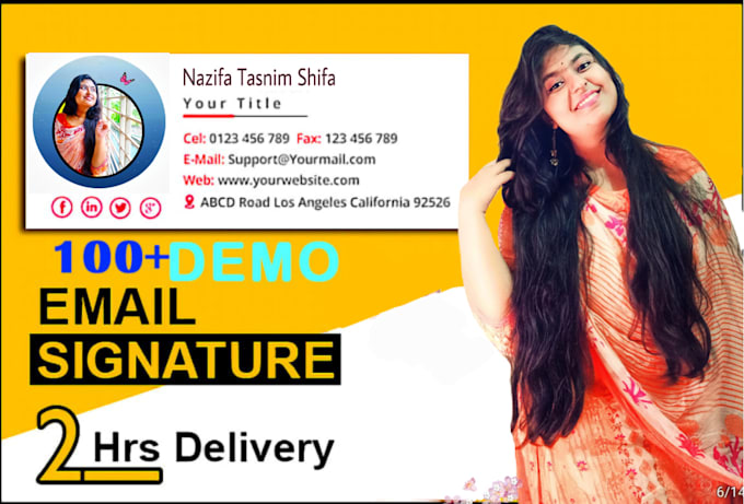 Create professional clickable html email signature template by Designer ...