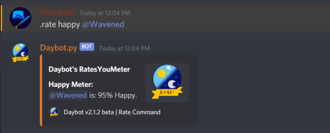 Program you a discord bot in python with 5 custom commands by Wavened | Fiverr