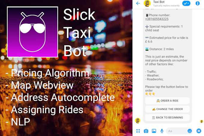 Build taxi chatbot or delivery chatbot by Slickbots | Fiverr