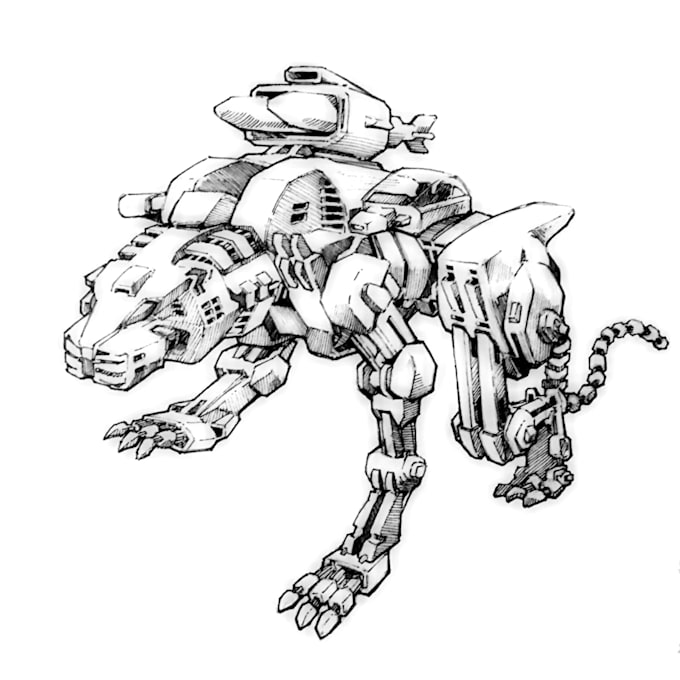 Cheap illustration mecha animal by Dwaravana | Fiverr