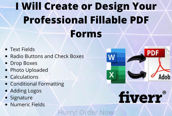 Create or design professional fillable pdf forms by Ahmedch6 | Fiverr