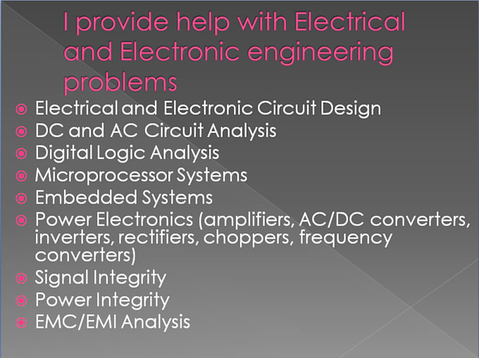 Solve electrical and electronic engineering tasks by Donpendon | Fiverr Solve electrical and electronic engineering tasks by Donpendon | Fiverr