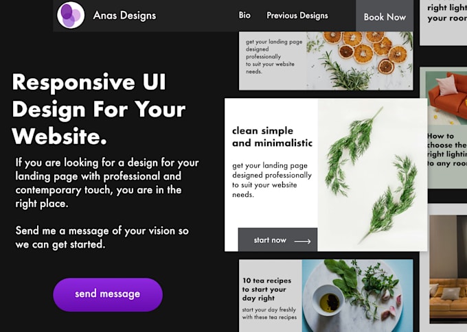 Create landing page design in figma by Anasnaciri | Fiverr
