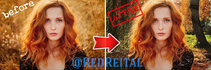 Professional background replacement and photo processing by Redreital ...