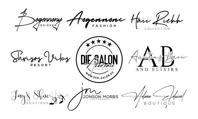 Design cursive, handwritten, scripted, signature logo by Asifislamlogo ...