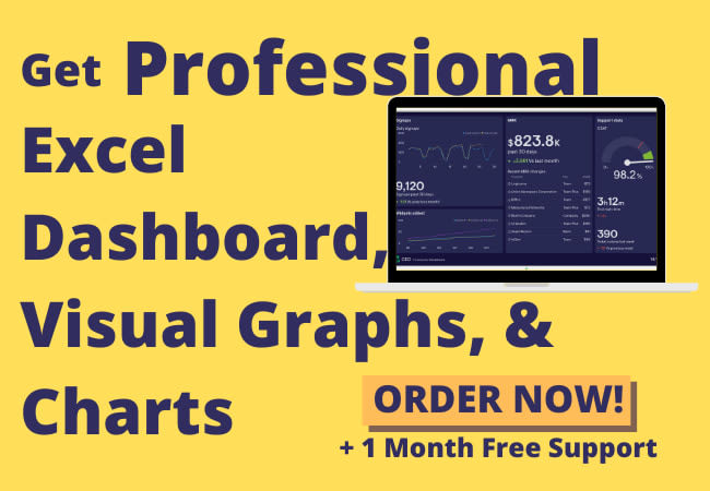 Create microsoft excel dashboard,data visualizations graphs,charts,vba ...