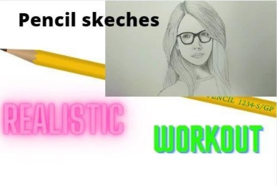 Draw realistic pencil sketch from real picture by Tahirjawad | Fiverr