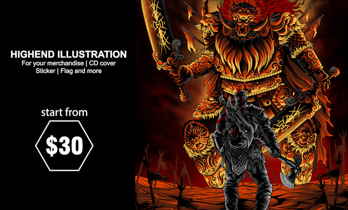 Make custom dark art, horror, metal illustration for you by ...