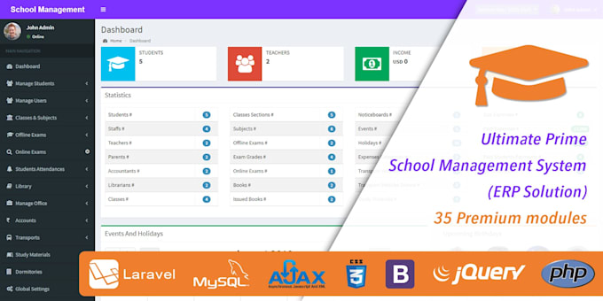 Develop school management system, lms, online learning by Sufeelatif498 ...