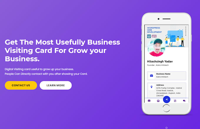 Make business digital visiting card for you by Ritzrock | Fiverr