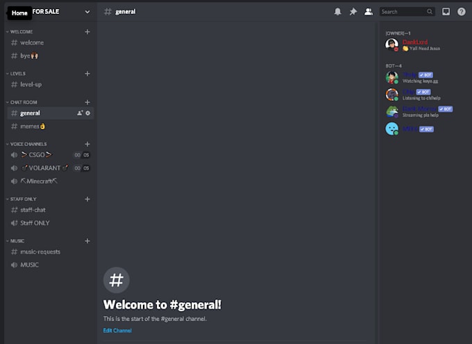 Make a discord server for you by Discorddank | Fiverr