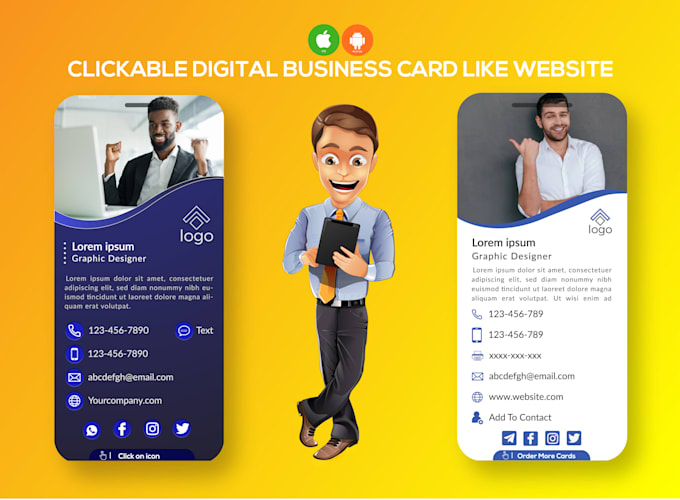 Create digital business card like website by Mashu140 | Fiverr