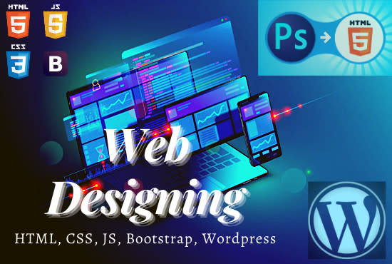 Design professional html css website in a day by Zaeembhutta | Fiverr