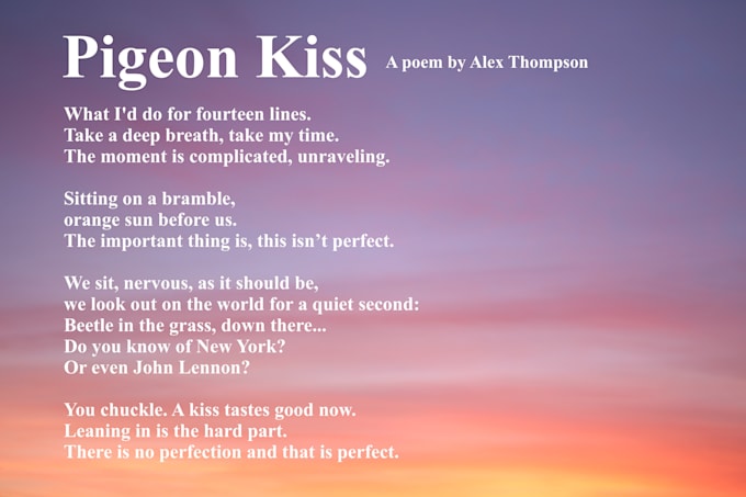 Write an outstanding poem for you by Alexthompson00 | Fiverr
