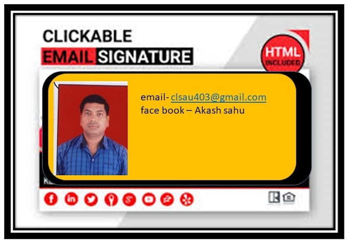 A world class email signature by Akashsahu428 | Fiverr