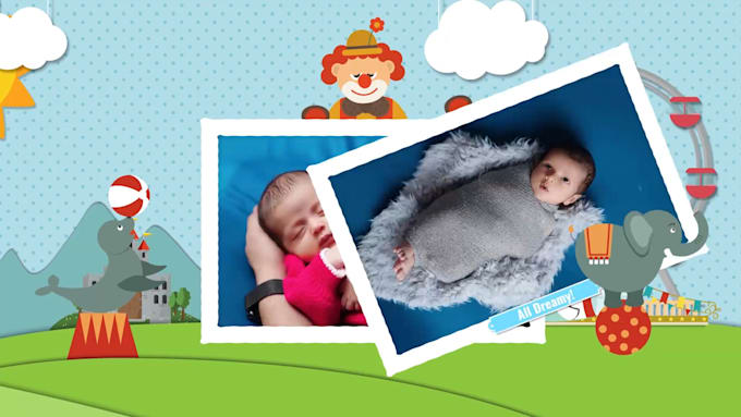Create happy birthday slideshow video photo slideshow, cute baby ...
