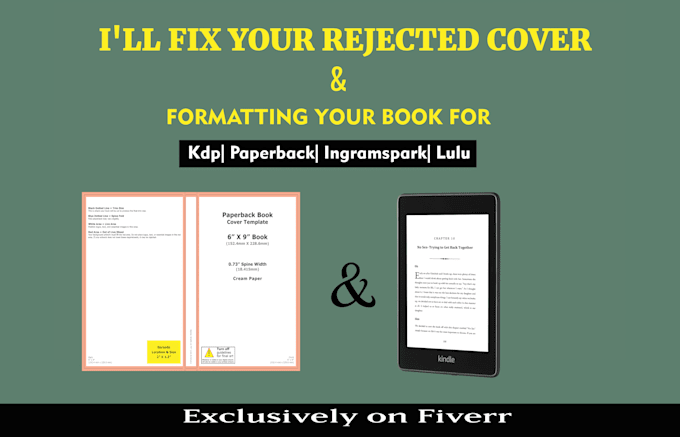 Reformat, modify, resize, edit your book cover or format your book by ...