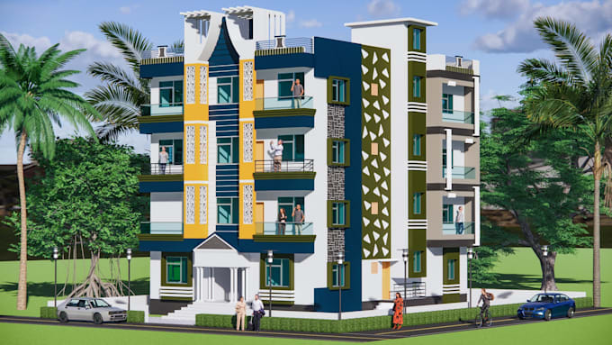 Design exterior 3d house elevations and renderings by Bikashjena123 | Fiverr