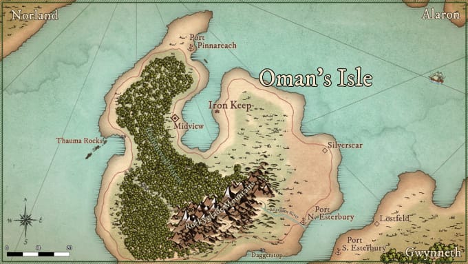 Create a digital map for your fantasy tabletop game by Steveryser | Fiverr