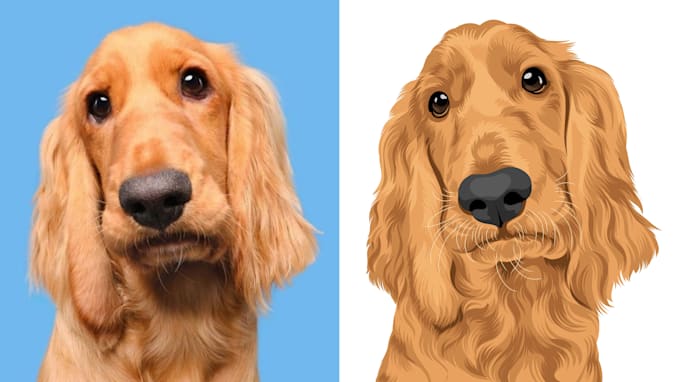 Draw your pet into vector art illustration by Adrielvector | Fiverr