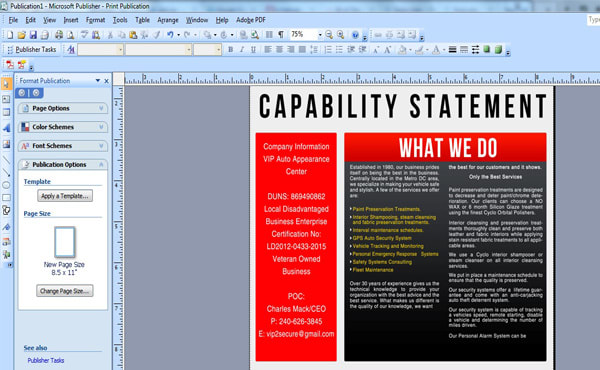 Create custom editable publisher template of brochure,, flyer, coupon ...