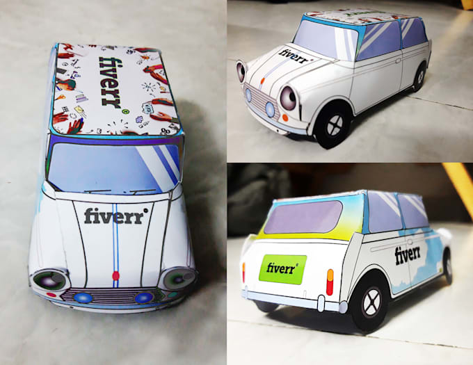 Make a papercraft mini cooper with your logo or image on it by Minhle1 ...