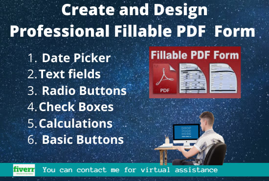 Design or create professional fillabe pdf form by Faisalchodry | Fiverr