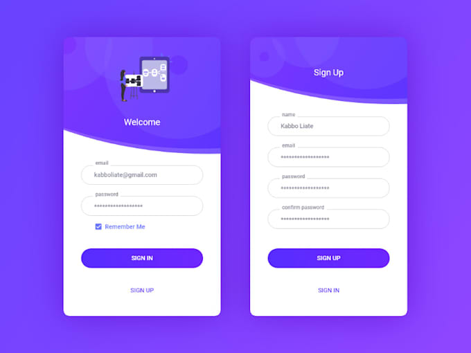 Create complete login registration forgot password functions by Arham ...
