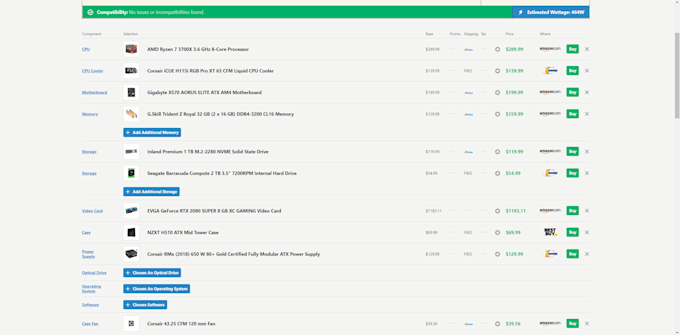 Build a pcpartpicker list for your computer by Ahmedtariq625 | Fiverr