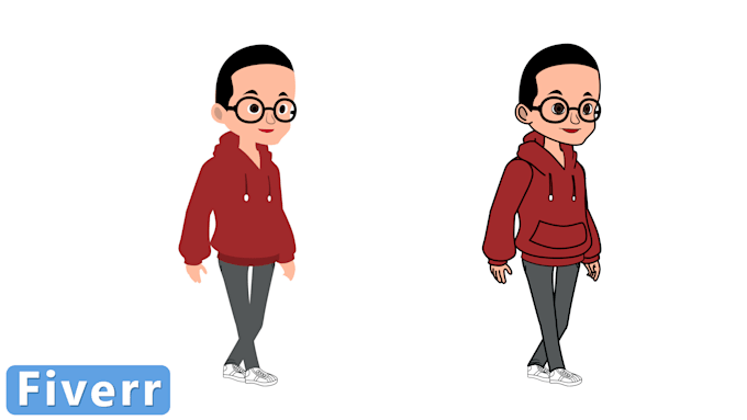 Animate cartoon character loop gif by Volca123 | Fiverr