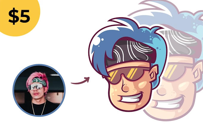 Design unique cartoon avatar for you by Ihsanpras | Fiverr