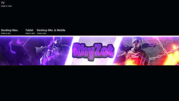 R6 youtube banner i can make by Rhyzot | Fiverr