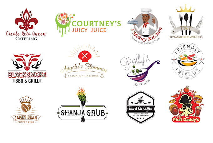 Design food , cafe and restaurant logo by Marriyums | Fiverr