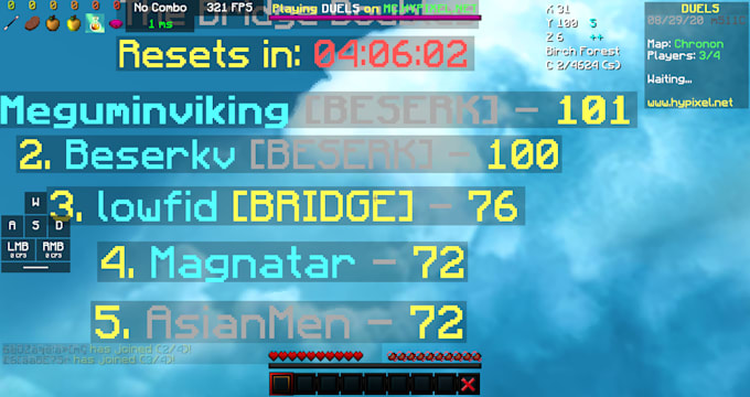 Help you improve at minecraft bridge duels