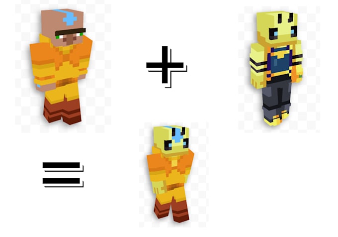 Merge two minecraft skins with photoshop by Jazzie7077 | Fiverr