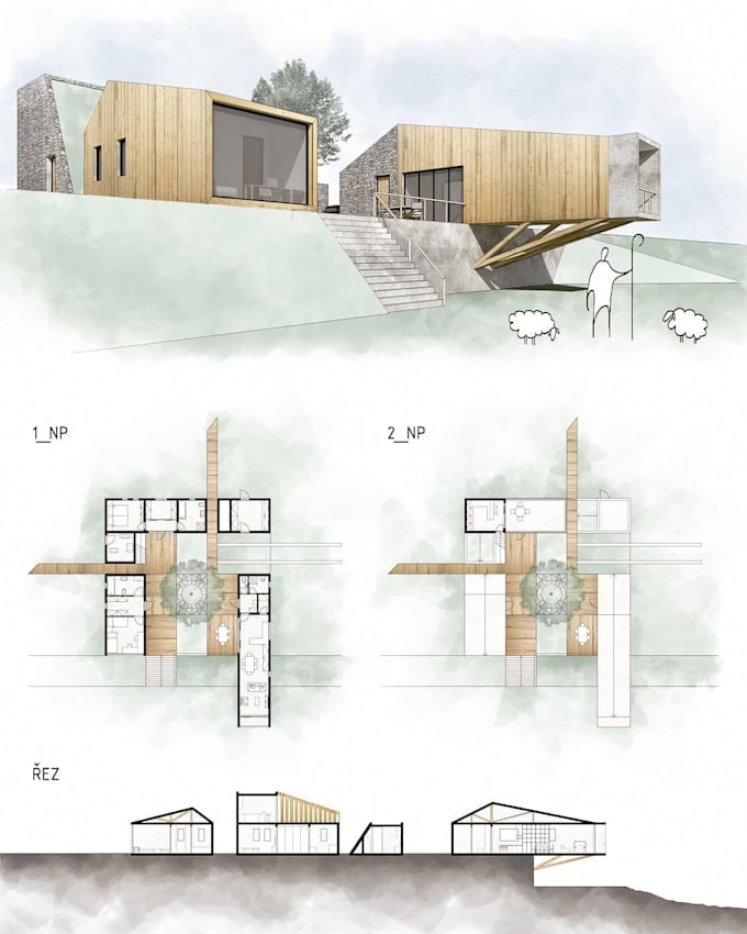 Render your plan, section, elevation, site plan, master plan by ...